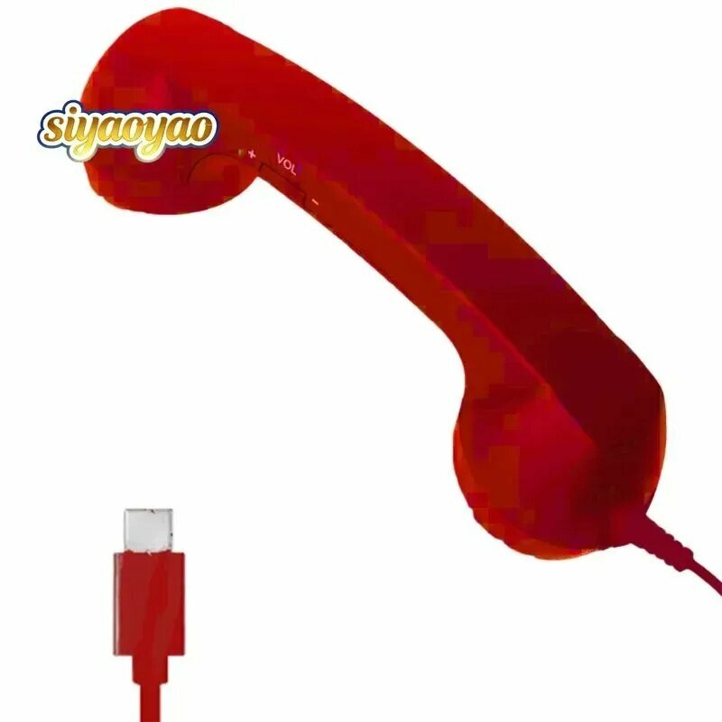 Ретро-приемники телефонных трубок, Наушники для мобильного телефона, планшета, ноутбука, Гарнитура с удобным вызовом, интерфейс USB-C