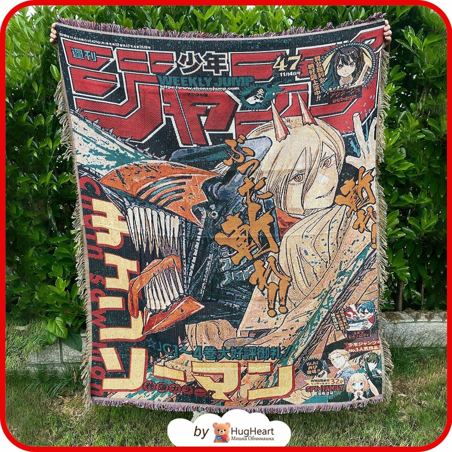 Плед 130x160 см плотный тканый с мультяшным принтом