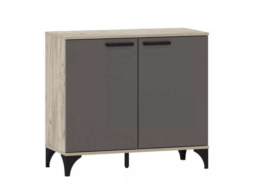 Тумба Марсель НМ 013.78, Софт Графит/Дуб Крафт Серый