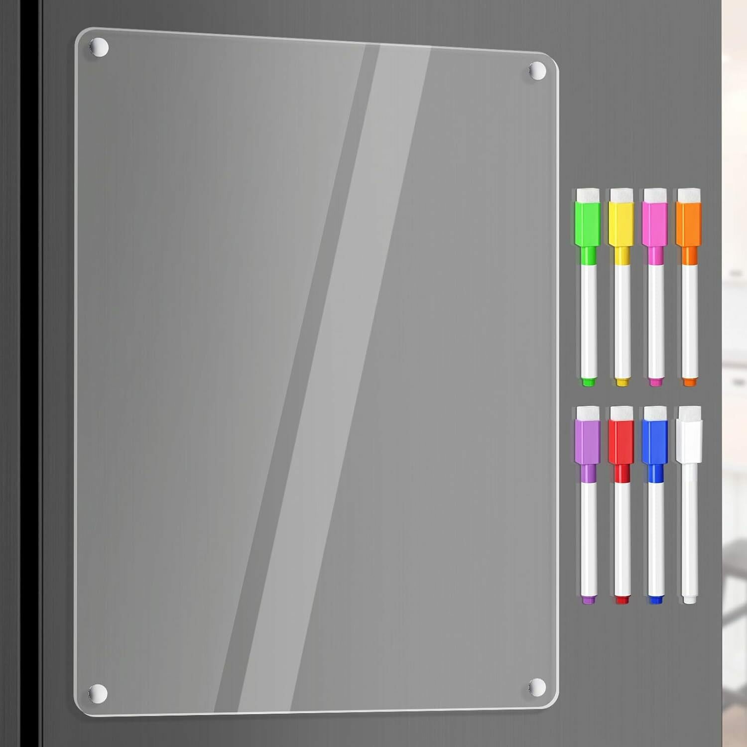 Популярный на Amazon магнитный планировщик, мемо, магнит на холодильник, простой, сильный магнит, прозрачный акриловый календарь, белая доска для сухого стирания