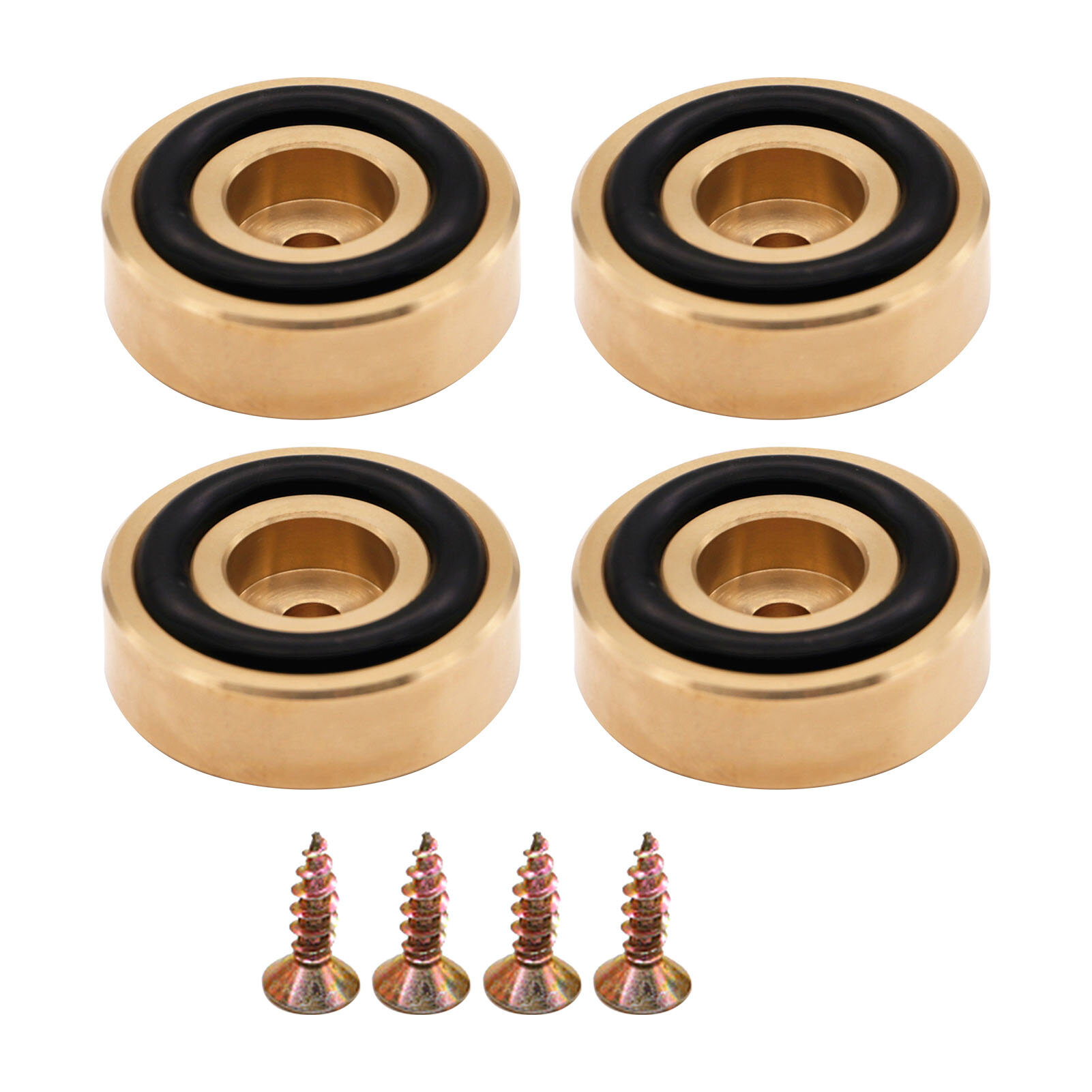 Шт. латунные ножки для разделочной доски с противоскользящими резиновыми винтами, комплект шумопоглощающих изолирующих накладок для динамиков, кухонные HiFi усилители ЦАП 30 x 10 мм / 1,18 0,39 дюйма