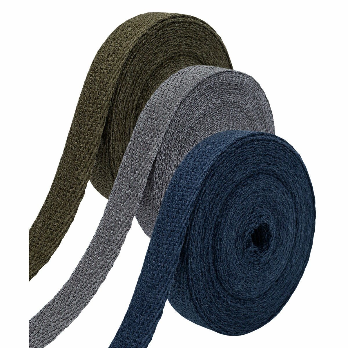 Киперная лента для шитья и рукоделия, ширина 1 см, хлопок 2,5 г/м, ассорти №8, 3 цвета