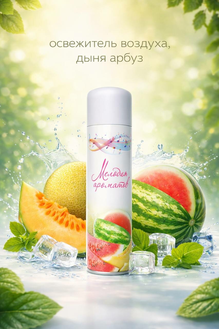 Освежитель воздуха Мелодия ароматов "Дыня и Арбуз", аэрозоль, 285 мл