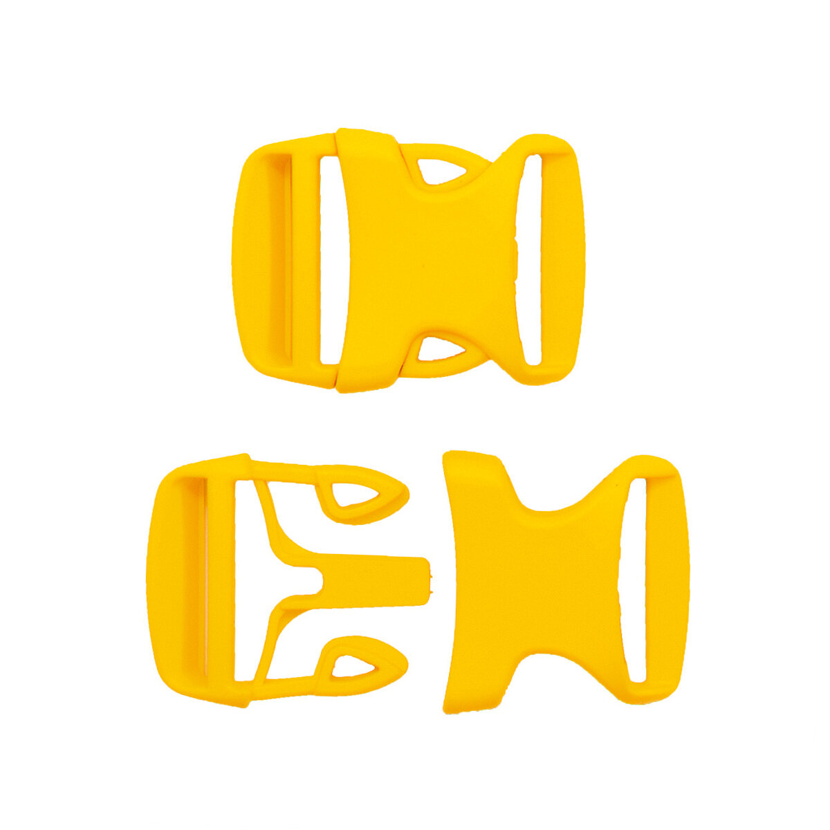 Фастекс застежка для рюкзаков, ремней и сумок 30 мм, 50 шт, полиамид, Айрис (желтый)