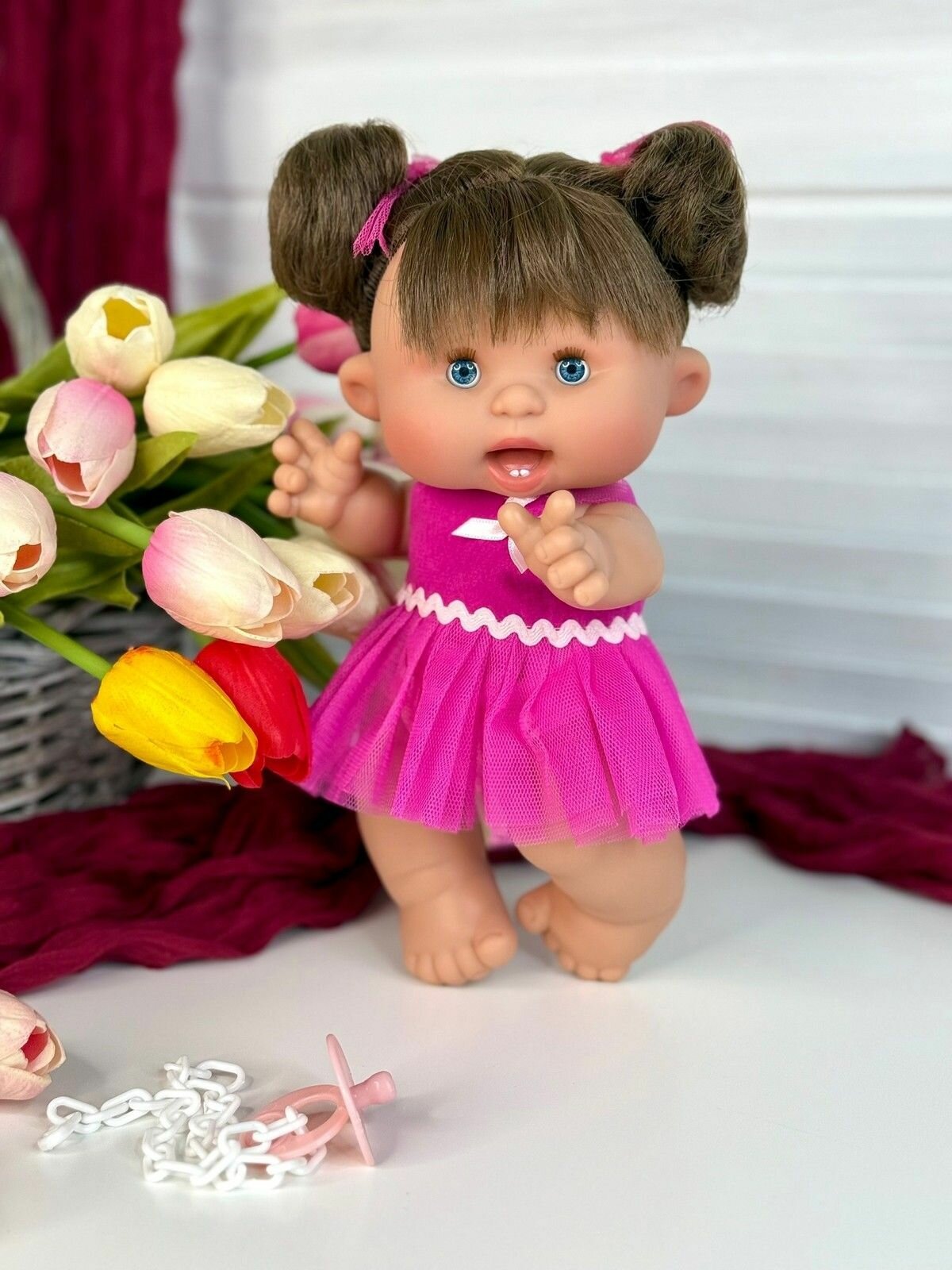 Кукла пупс для девочки 26 см Пепоте с закрывающими глазками (N804B1)