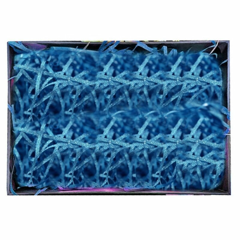 Наполнение Подарочной Коробки Из Измельченной Бумаги И Шелка С Блестящей Рафией-Ocean Blue