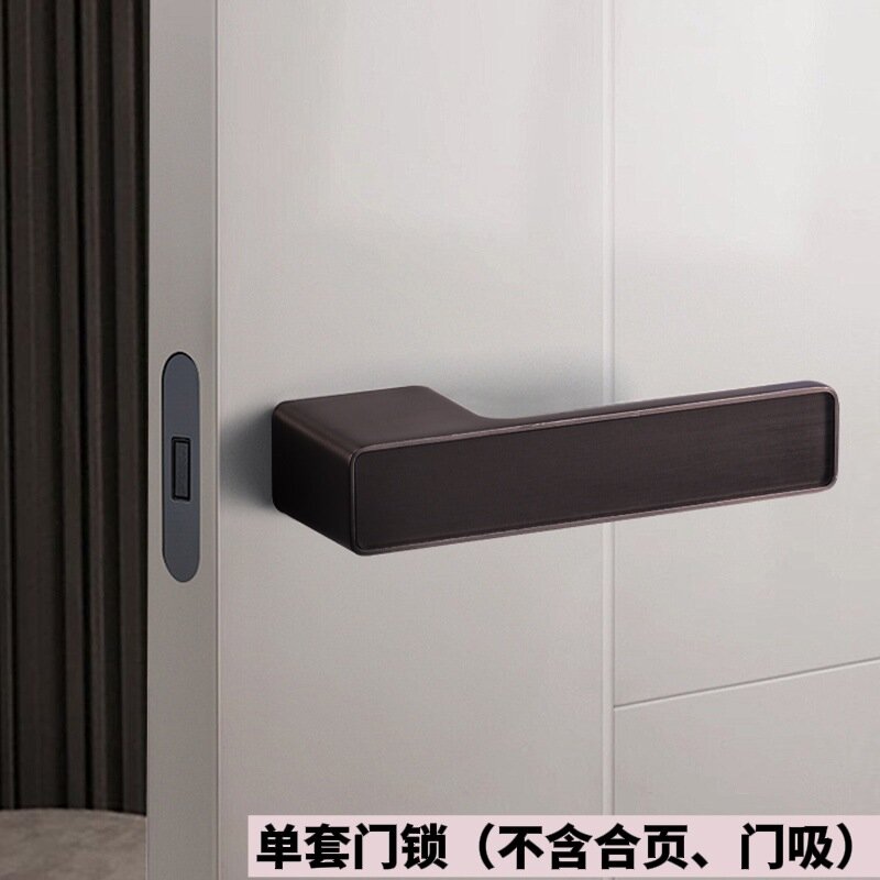 Минималистичный экологичный дверной замок для внутреннего использования, итальянский стиль, магнитный бесшумный дверной замок, дверной замок для спальни, интегрированный замок, простой комплект дверного замка для комнаты