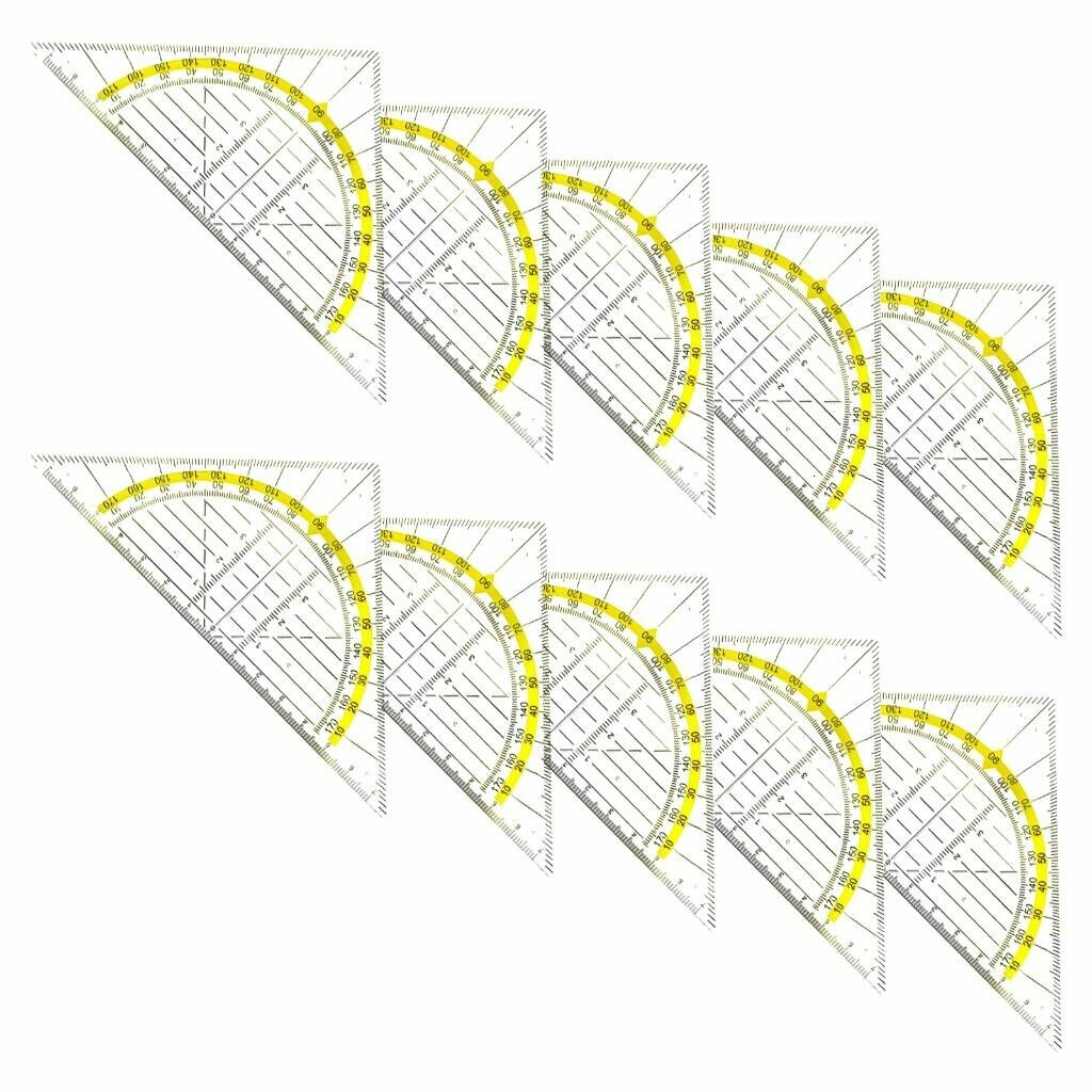 Геометрический инструмент с транспортиром 180°, A