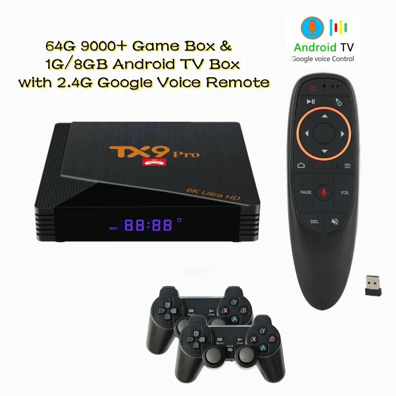 HAAYOT Smart TV Box Android 10 64GB, 1 8G Voice 64G Game, Европейская