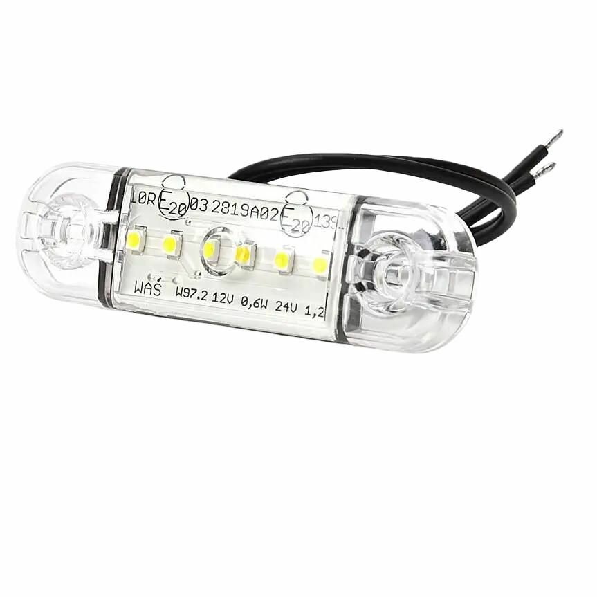 Фонарь габаритный WAS 713 бортовой белый светодиод 12V-24V, W97.2