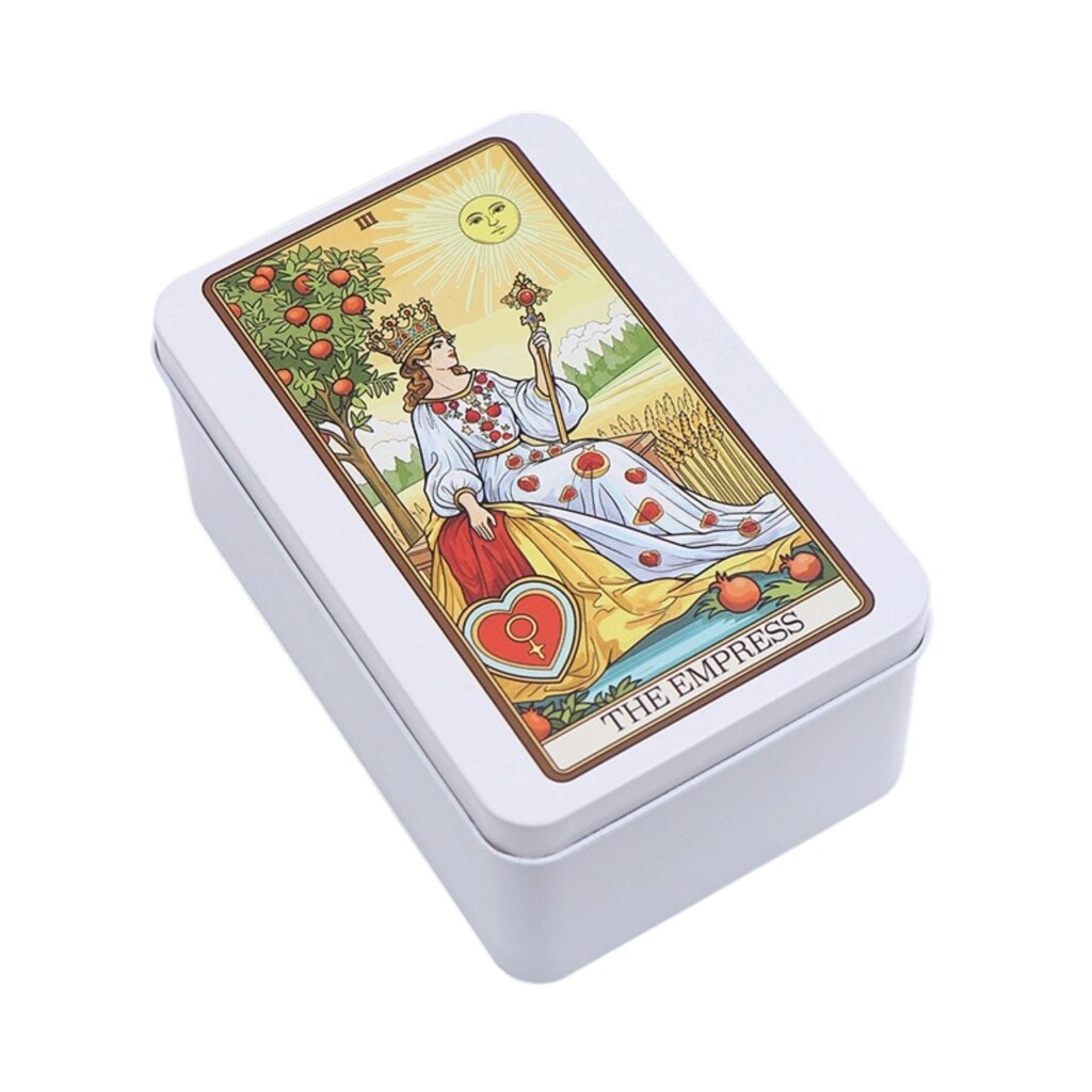 Коробка для Игровых Карт Футляр Для Торговых Карт Банка Для Хранения Карт Таро Органайзеры Футляр Для Карт Пустой Металлический Ящик Для Хранения Игровых Карт
