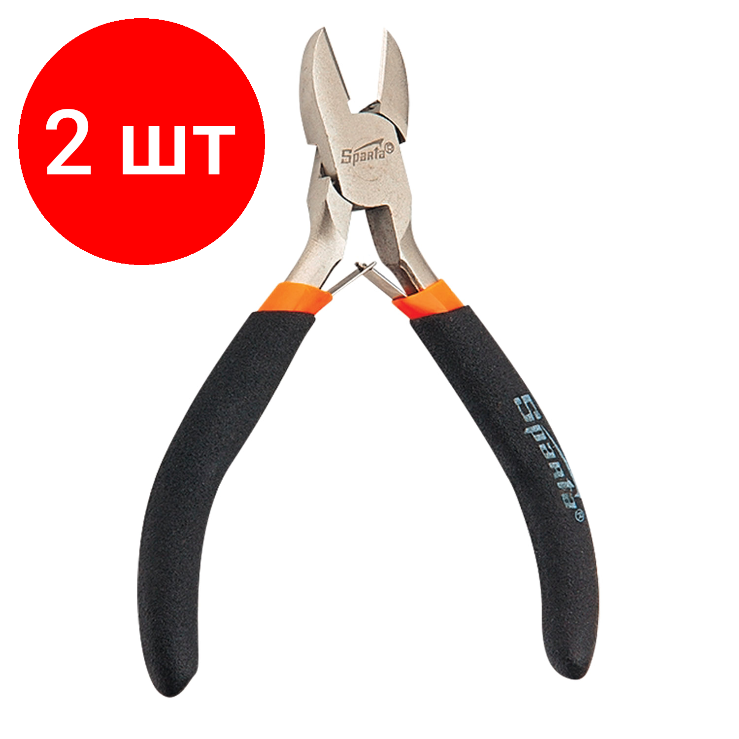 Комплект 2 шт, Бокорезы mini 130 мм, SPARTA, авторазжим, никелированные, 17824