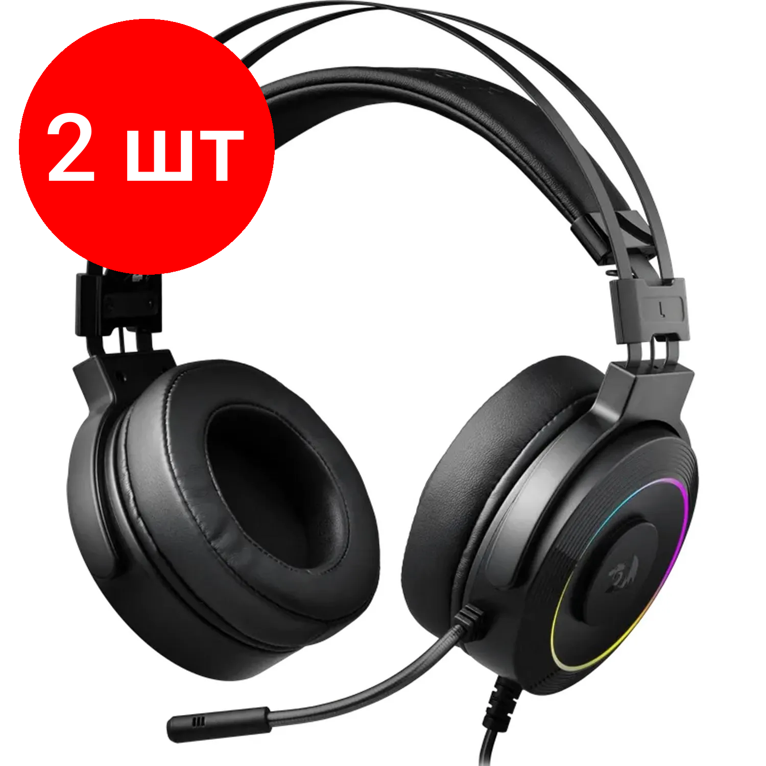 Комплект 2 штук, Гарнитура Redragon Lamia 2 (77701) игровая объемн. звук 7.1, каб.2м