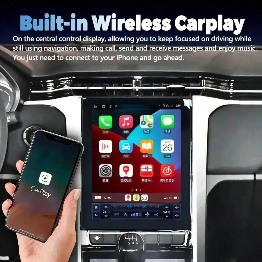 9,7 "4G Carplay Wi-Fi экран автомобильный радиоприемник авто экран навигации вертикальный Android авто мультимедийный плеер для Jianghuai T8 GPS стерео 8GB RAM x 256GB ROM