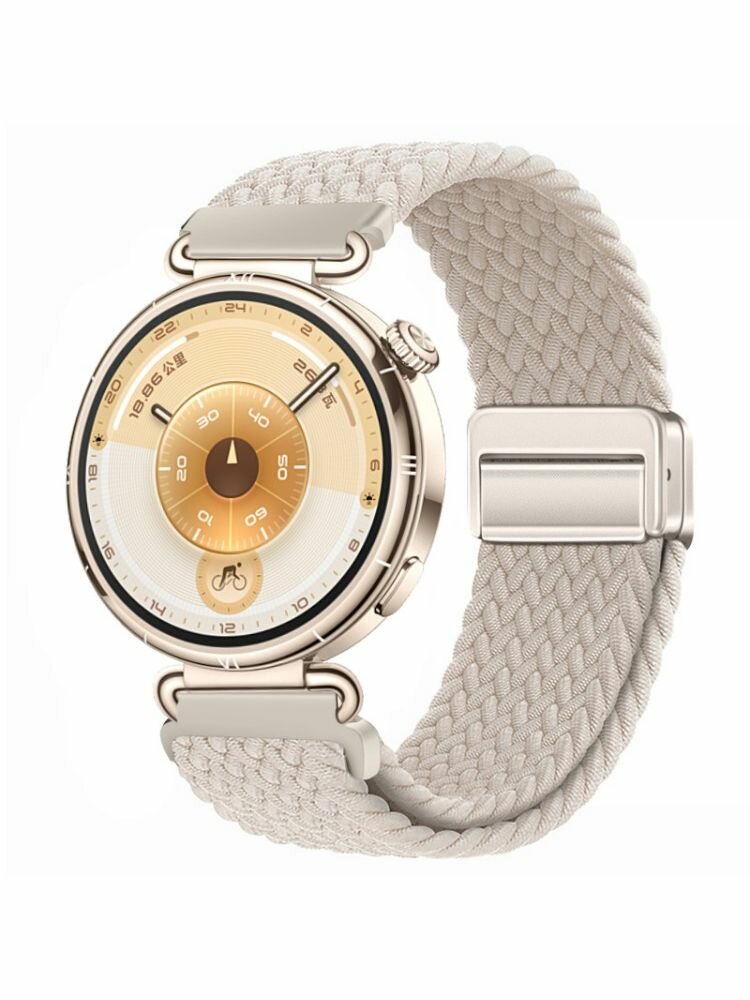 Ремешок 18mm для Huawei Watch GT 6 41мм/GT 5 41мм/GT 4 41мм магнитный нейлоновый, регулируемый, мягкий и гипоаллергенный сменный ремешок для умных часов нейлоновый браслет