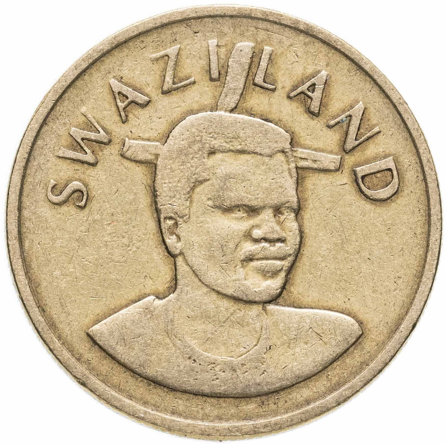 Свазиленд 2 эмалангени emalangeni 1996, Латунь, в сохранности VF-XF