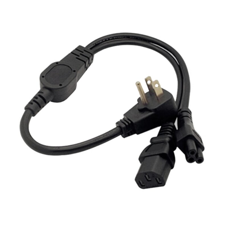 Эффективный и удобный Кабель питания ПВХ Шнур питания Стандартный Кабель питания США от 5-15 P До C13 + C5 Шнур питания 50 см Шнур питания