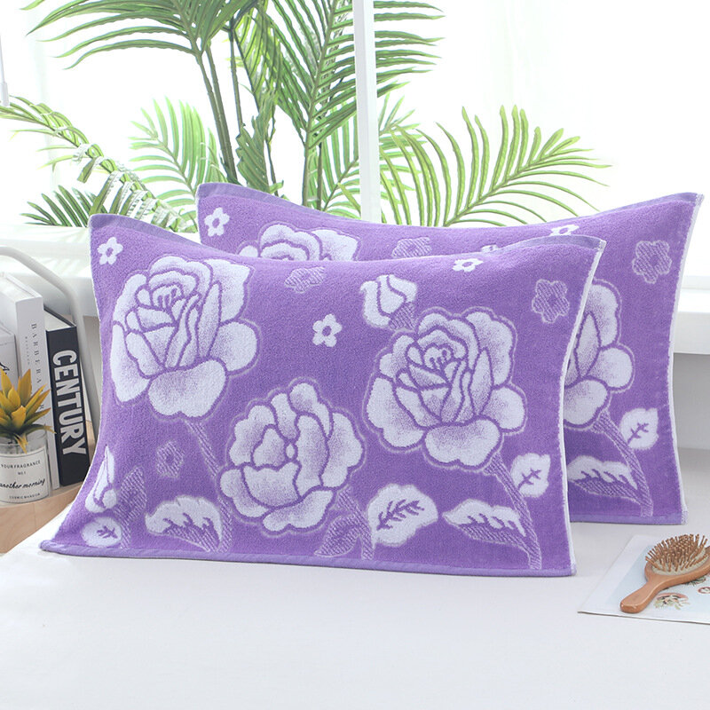 Набор подушек и полотенец из чистого хлопка, утолщенные и увеличенные, для взрослых, свадебные, полностью хлопковые, старинные махровые полотенца для дома, впитывающие пот