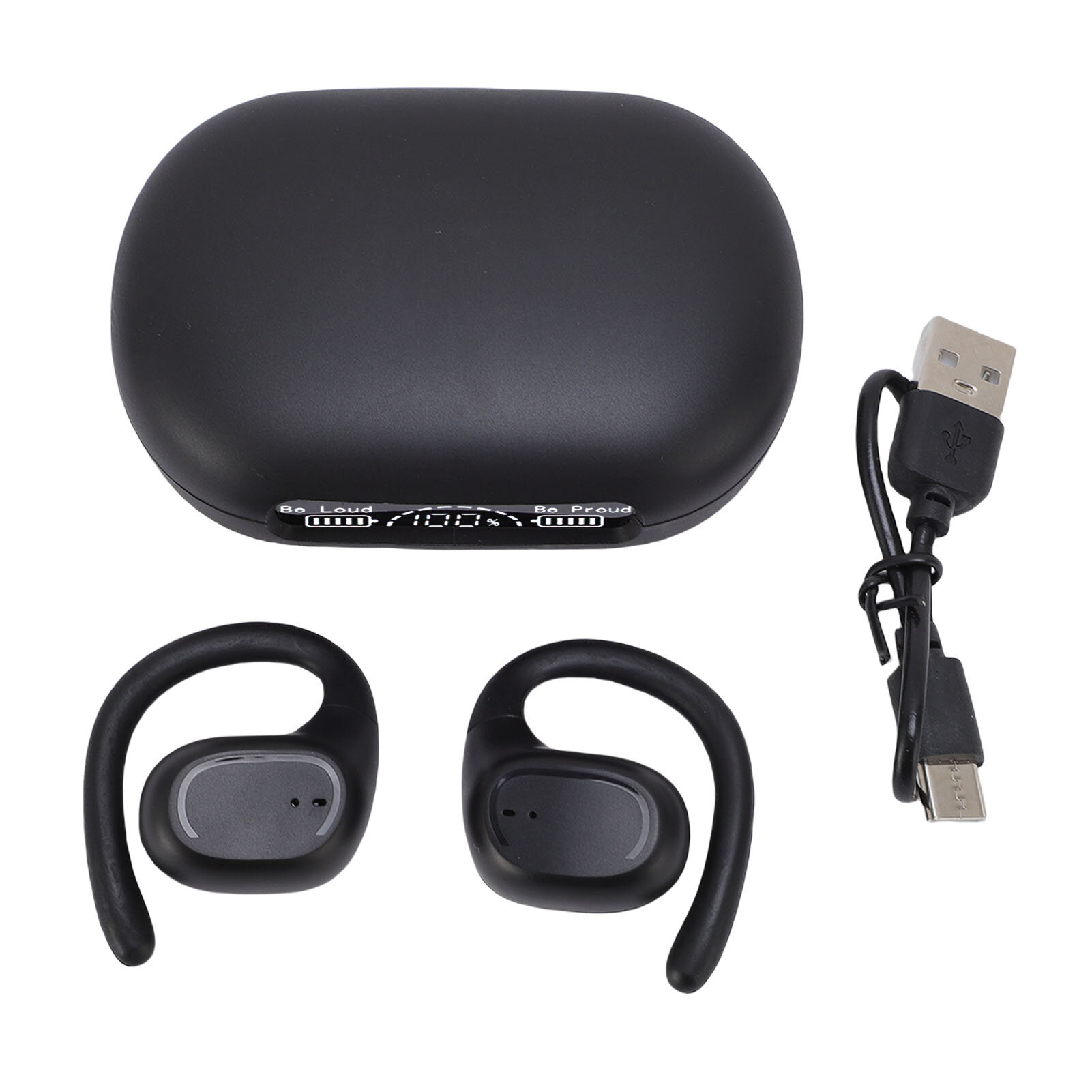 Беспроводные наушники шумоподавляя 5.4 Chip Digital Display с двойным микрофоном Earhooks M200