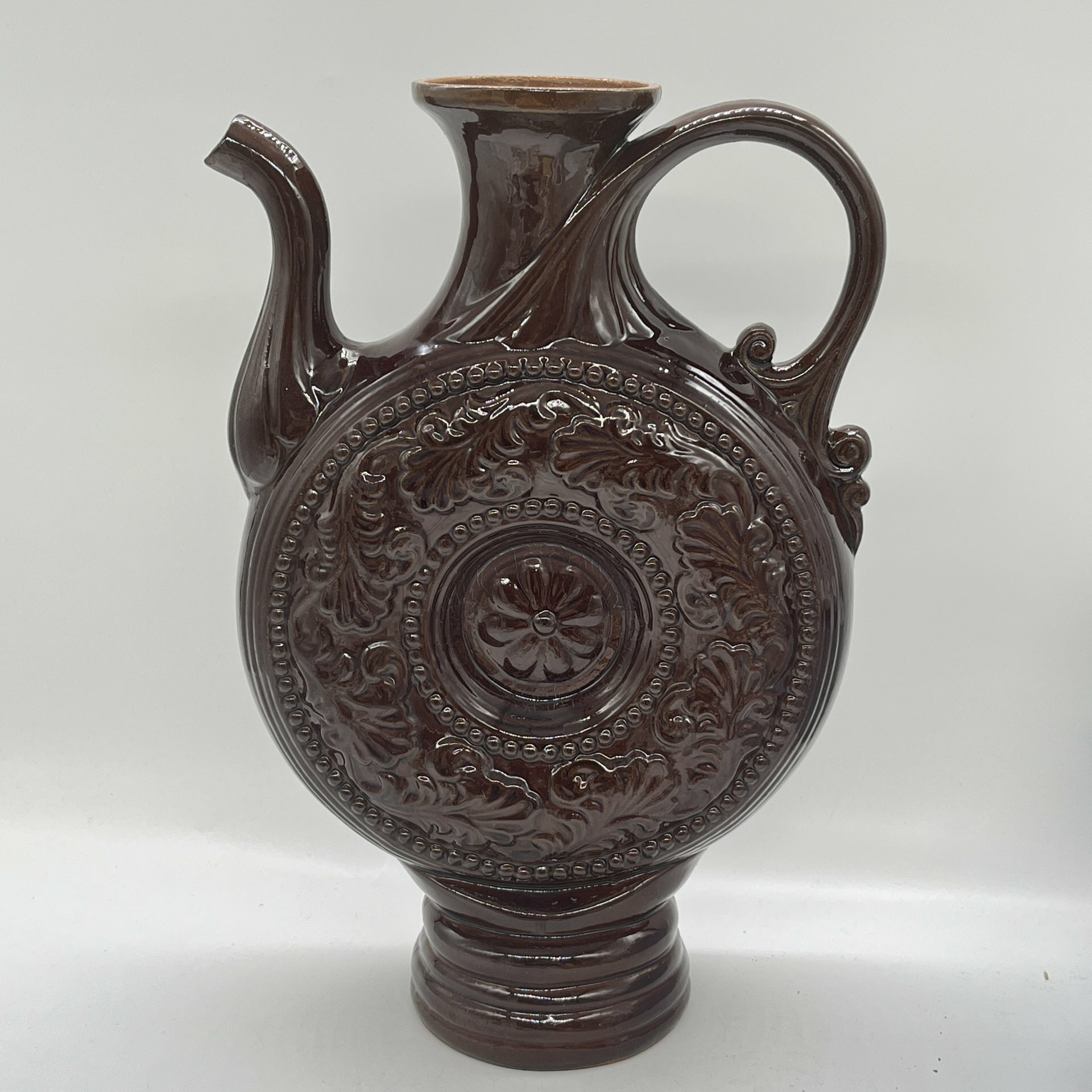 Кумган с растительным декором, керамика, глазурь, СССР, 1970-1990 гг.