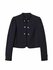 Куртка Twinset Milano Mandarin-collar decorative-button jacket, размер 46, blue