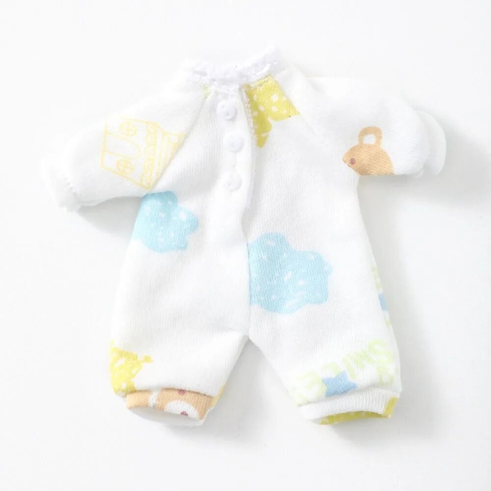 1/11 1/12 полосатая Пижама для куклы 1/12 BJD Одежда для куклы альпинистский костюм OB11 OBitsu 11 комбинезон для куклы одежда для сна аксессуары — фото 1