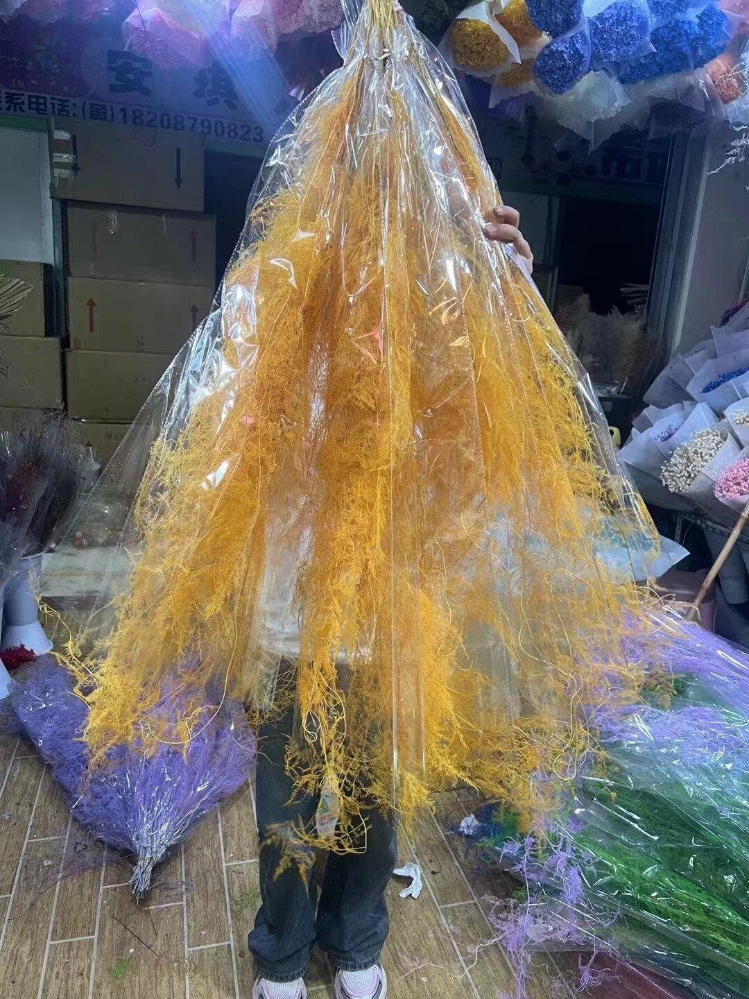 2025 Вечный цветок аспарагус, сушеный цветок, настоящий цветок, домашний декор, свадебная композиция, мягкий декор, флористическое искусство, прессованный цветок