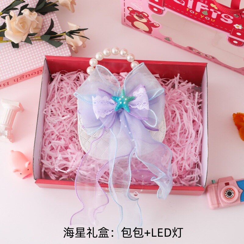 Новая детская сумка с бантом, принцесса, сумка через плечо для девочек, подарок на день рождения, подарочная коробка для девочки