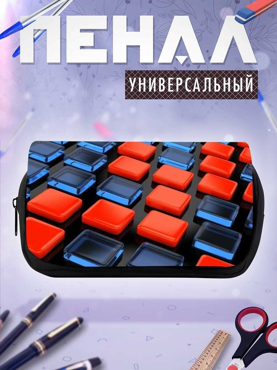 Школьный пенал красный цвет Апельсин