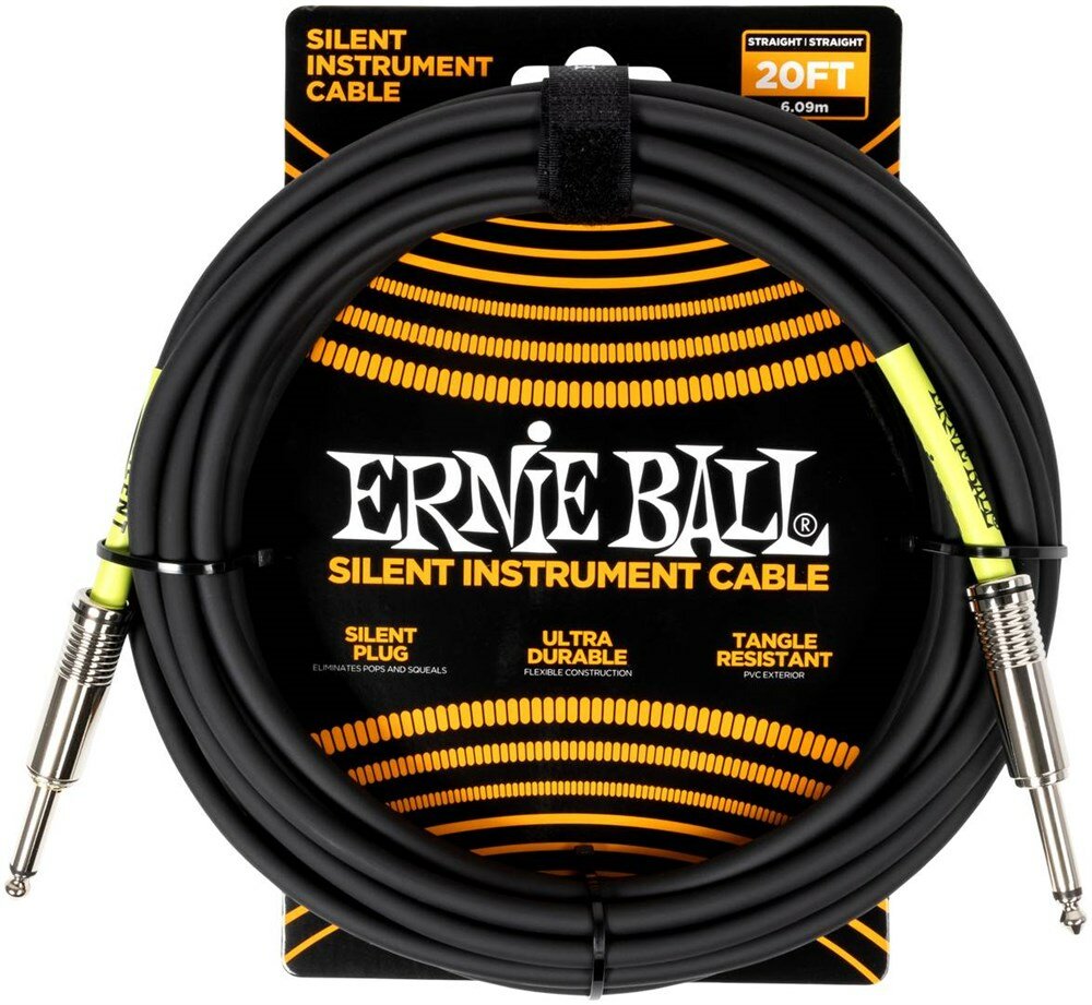 ERNIE BALL Silent 6473, 6.1м - Инструментальный кабель