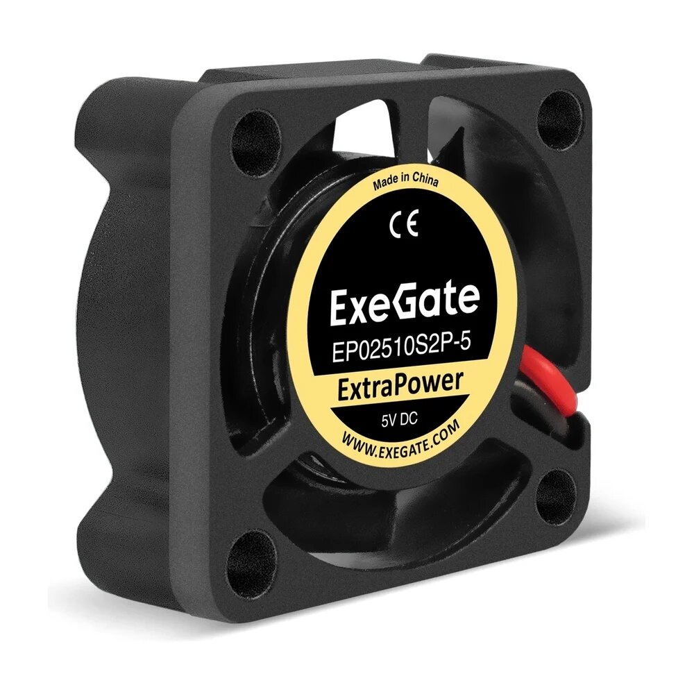 Вентилятор ExeGate 5В DC ExtraPower EP02510S2P-5 25x25x10 мм, Sleeve bearing подшипник скольжения, 2pin, 12000RPM, 26dBA 295188