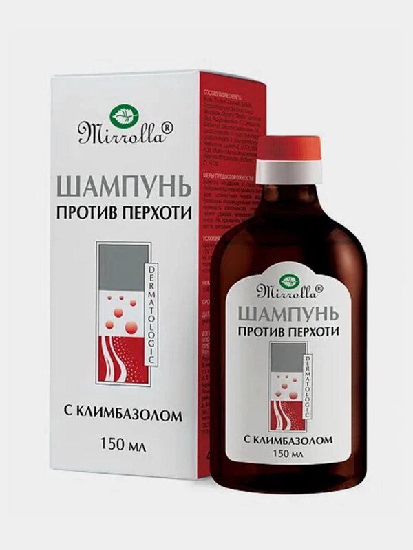 Шампунь от перхоти Mirrolla, с климбазолом 2%, 150 мл