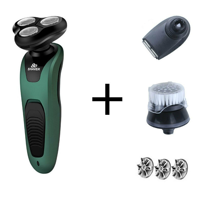 8D бритва многофункциональная мужская 3-в-1 электрическая бритва для всего тела, моющаяся, с USB зарядкой для автомобиля, триммер для бороды