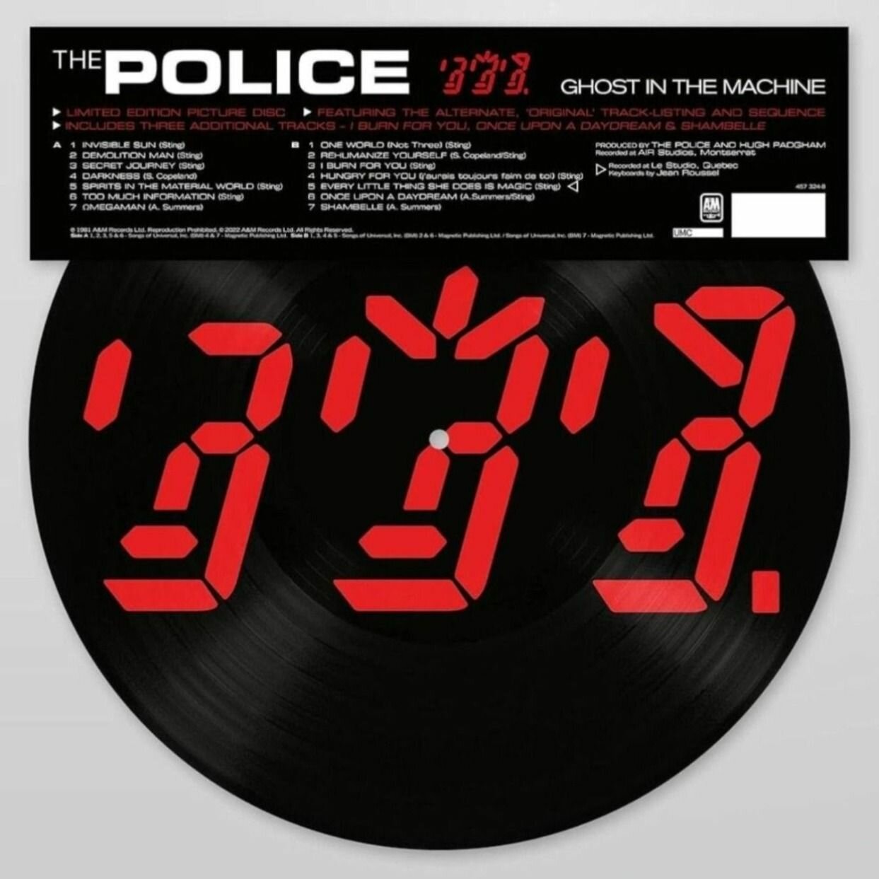 Виниловая пластинка The Police - Ghost In The Machine Vinyl, LP, Album, Limited Edition, Picture Disc, Ori*ginal