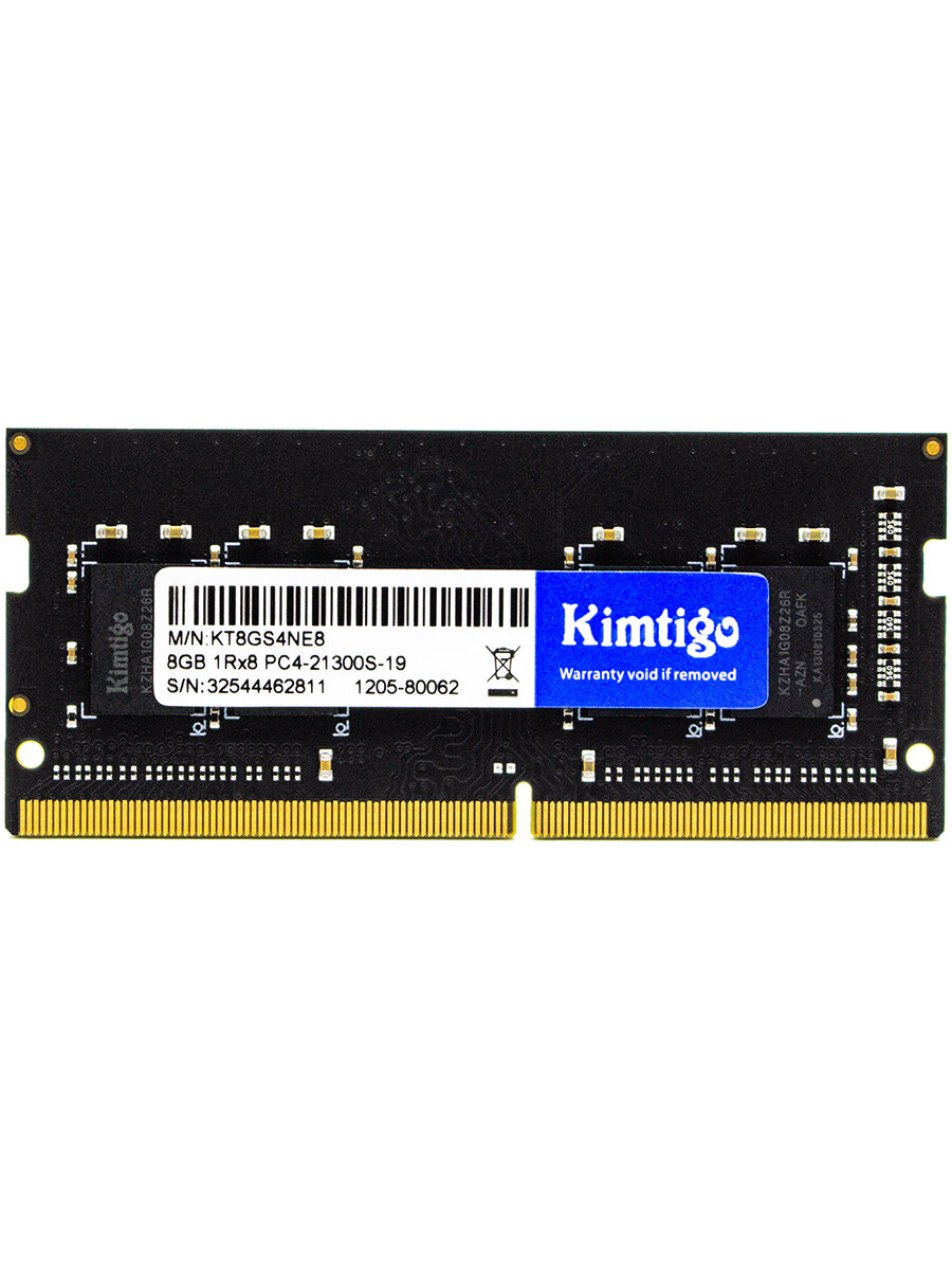 Модуль памяти для ноутбука SODIMM DDR4 8GB PC21300 2666МГц Kimtigo KT8GS4NE8