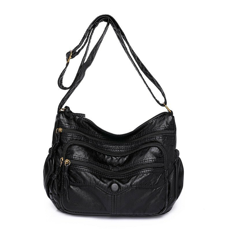 Сумка через плечо, женская новая модная сумка через плечо из мягкой кожи из искусственной кожи, большая вместительная сумка из мытой кожи в стиле ретро, маленькая квадратная сумка, легкая сумка для