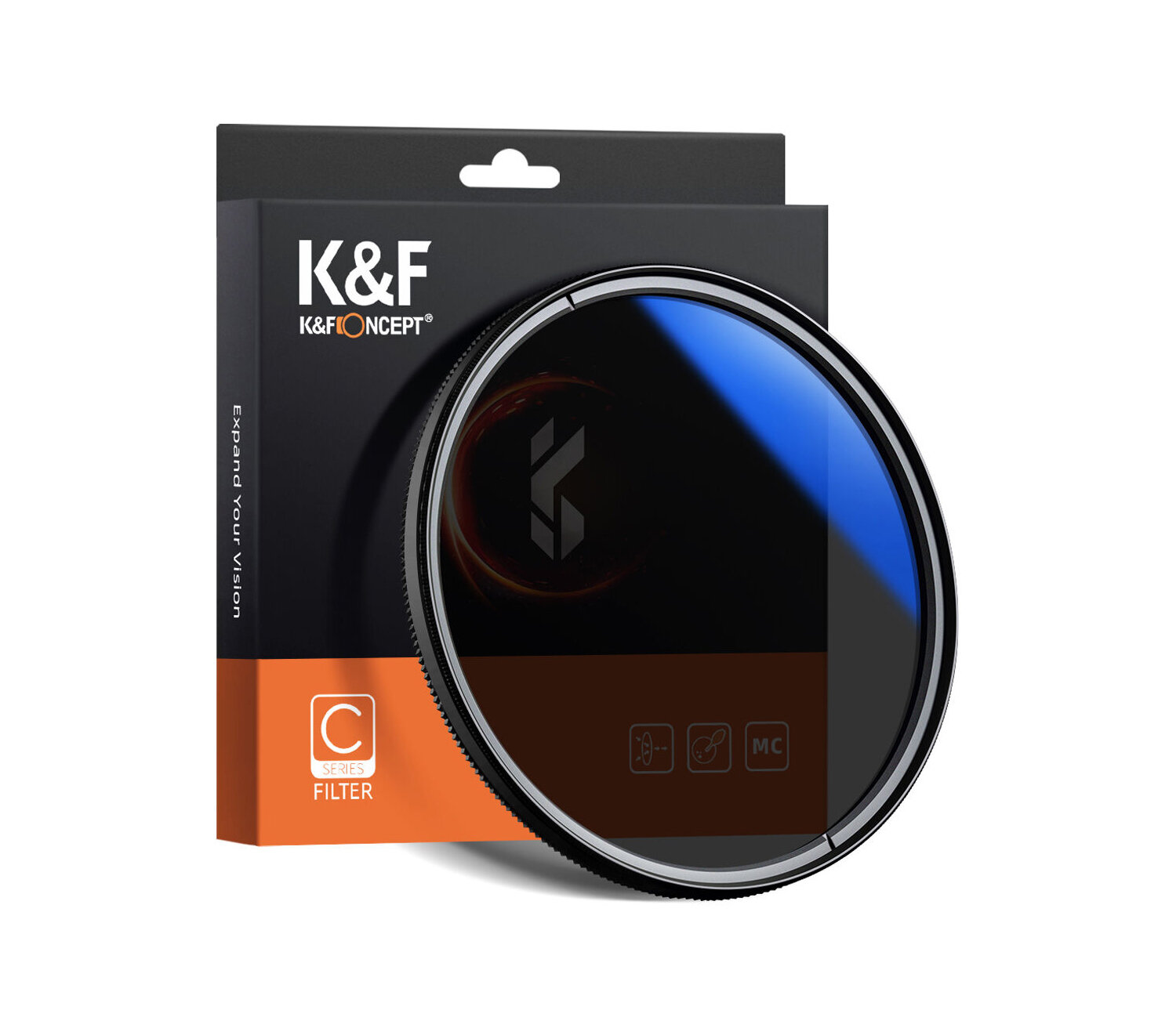 Светофильтр K&F Concept KU12 Classic Series HMC CPL, Blue Coated, 72 мм, поляризационный, просветляющий