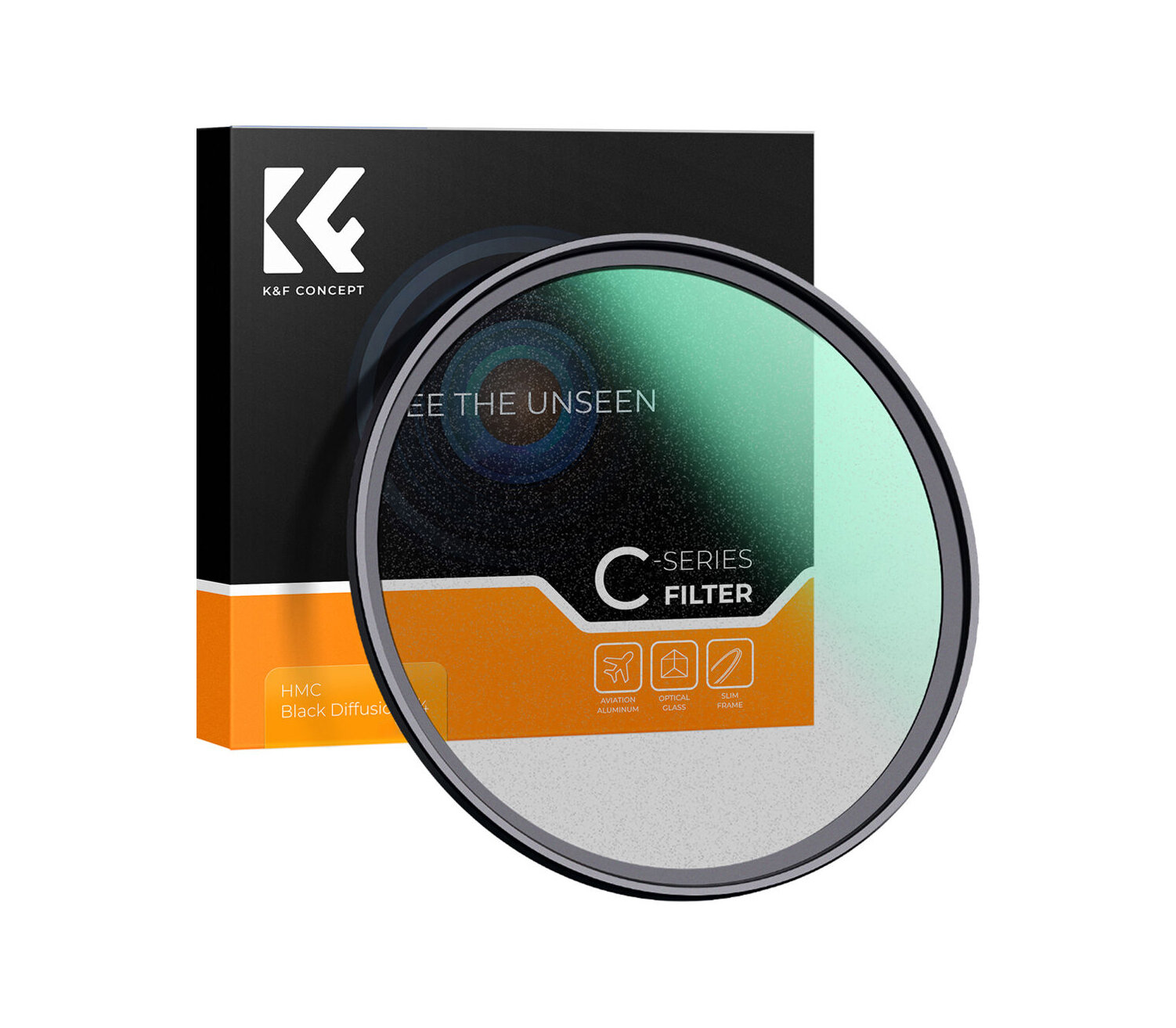 Светофильтр K&F Concept C-Series Black Mist 1/4, Green Coating, 82 мм, смягчающий, просветляющий, водотталкивающий