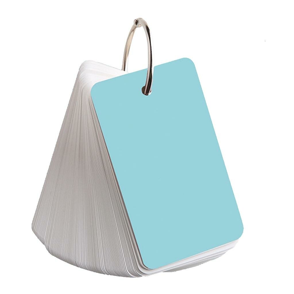 Мини блокнот с линиями, набор карточек для заметок и закладок, Мятно-зеленый