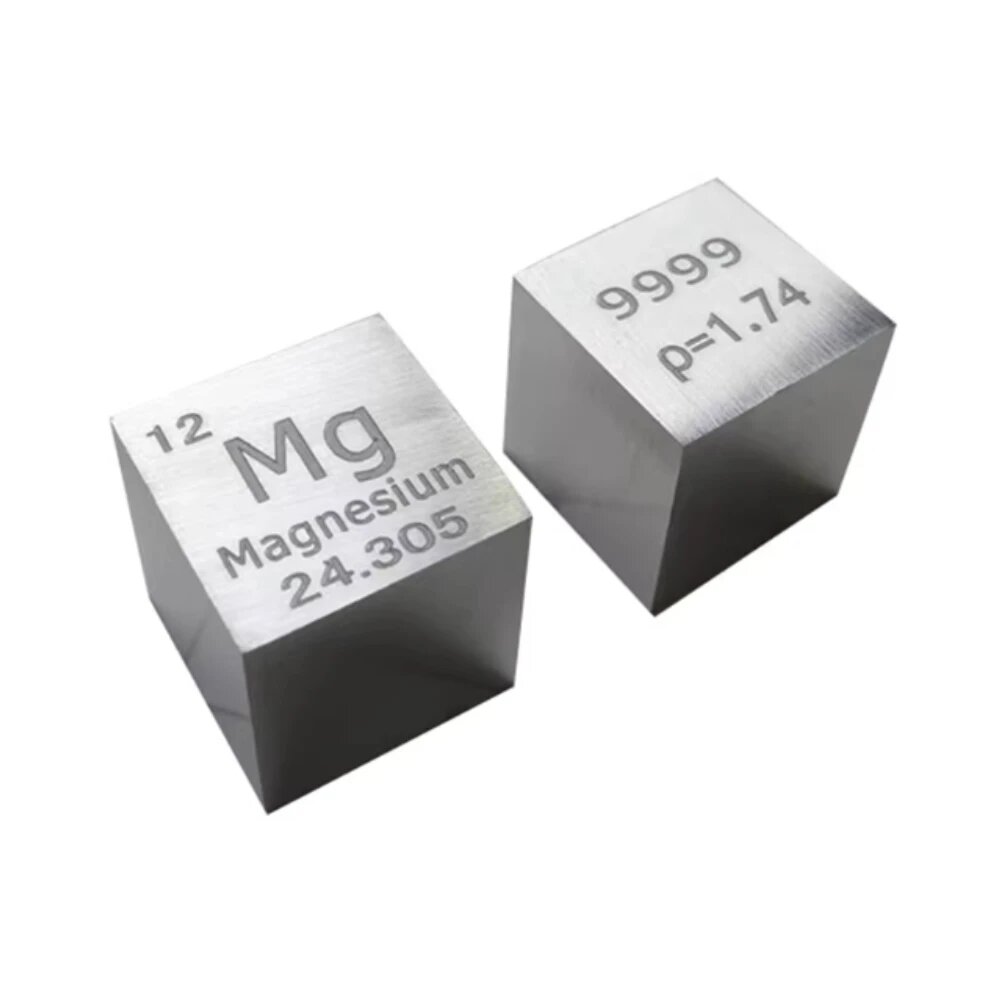 Магниевый куб 10мм, 99.99% Mg, плотность 1.74
