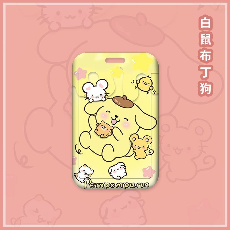 Держатель для карт с мультяшным дизайном, легкая застежка, выдвижной шнурок, держатель для удостоверения, работа, автобус, метро, детская карта, карта для еды, держатель для студенческой карты