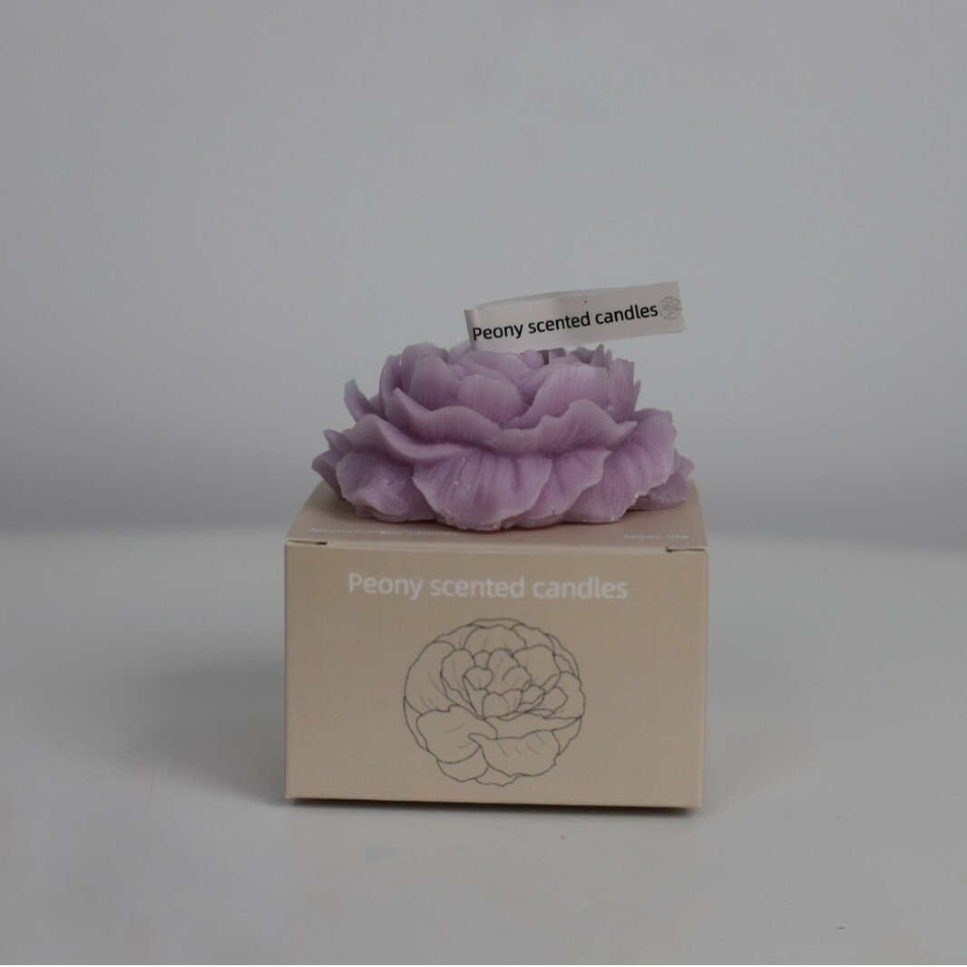 Оптовая сувенирная свеча в форме цветка пиона, подарок, украшение на День святого Валентина, свеча для ароматерапии