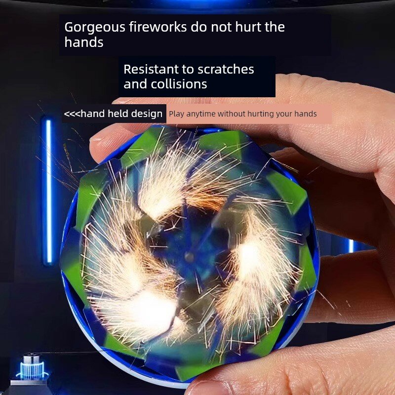 Новая ручная игрушка-фейерверк TikTok с искрящимися огнями, вращающаяся на кончиках пальцев, игрушка для соревнований,