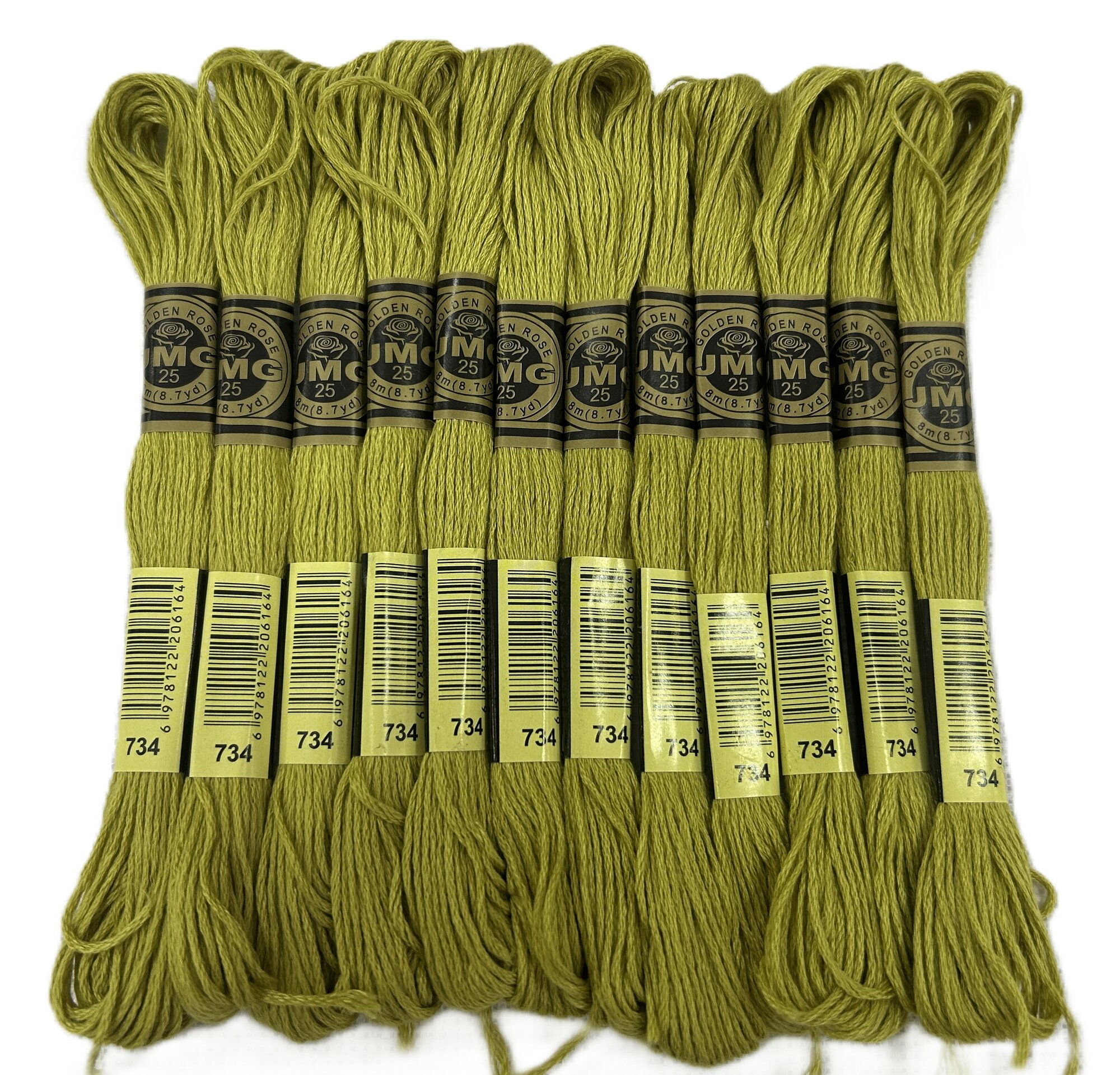 Нитки для вышивания JMC мулине (150-3866) 100% полиэфир 12 штук x 8 м