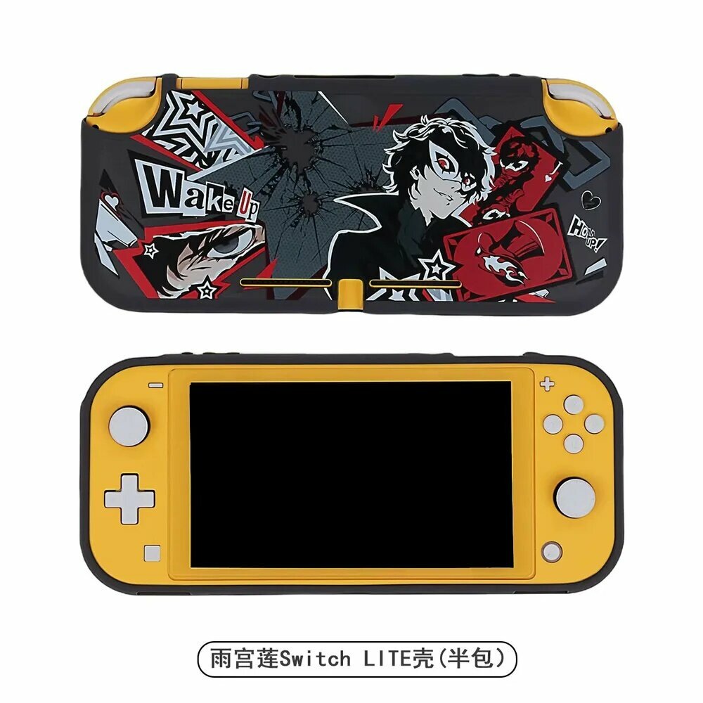 Защитный чехол полуобъемный для Nintendo Switch Lite: тематический дизайн с Реном Акамией (Joker) из Persona 5