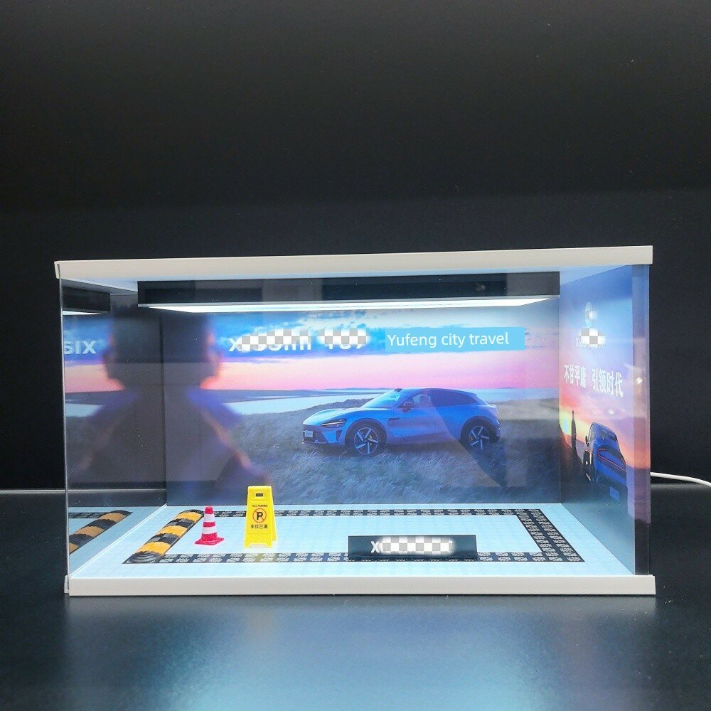 Коробка для демонстрации модели автомобиля 1:18 Xiaomi YU7 для парковки, пылезащитный гараж, симуляционный кейс для