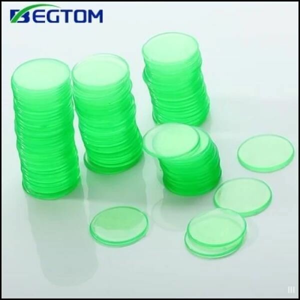 100 шт. Прозрачные зеленые пластиковые фишки для бинго 3/4 дюйма (1,9 см)