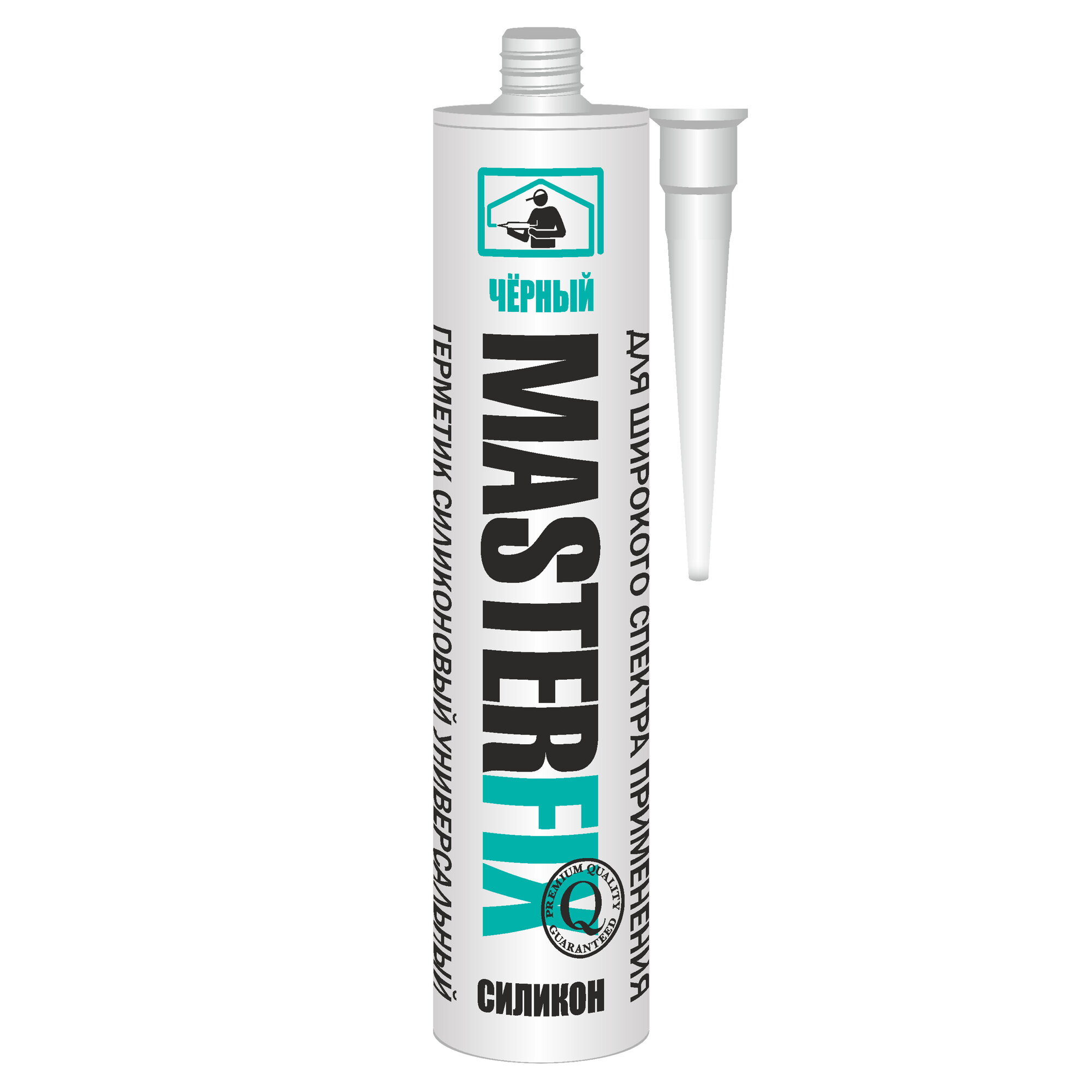 Герметик силиконовый MASTERFIX 9008, универсальный, 280 мл, черный