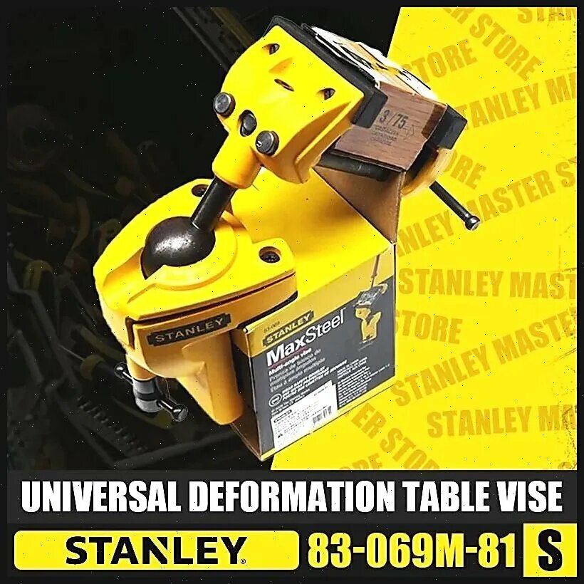 Универсальные деформационные настольные тиски STANLEY для электроинструмента
