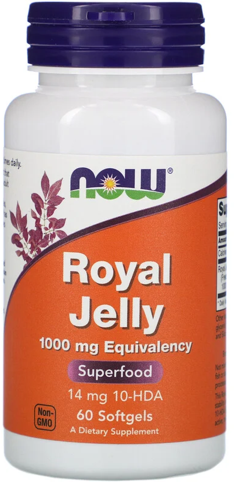 NOW Foods, Royal Jelly, Маточное молочко, 1000 мг, 60 мягких таблеток